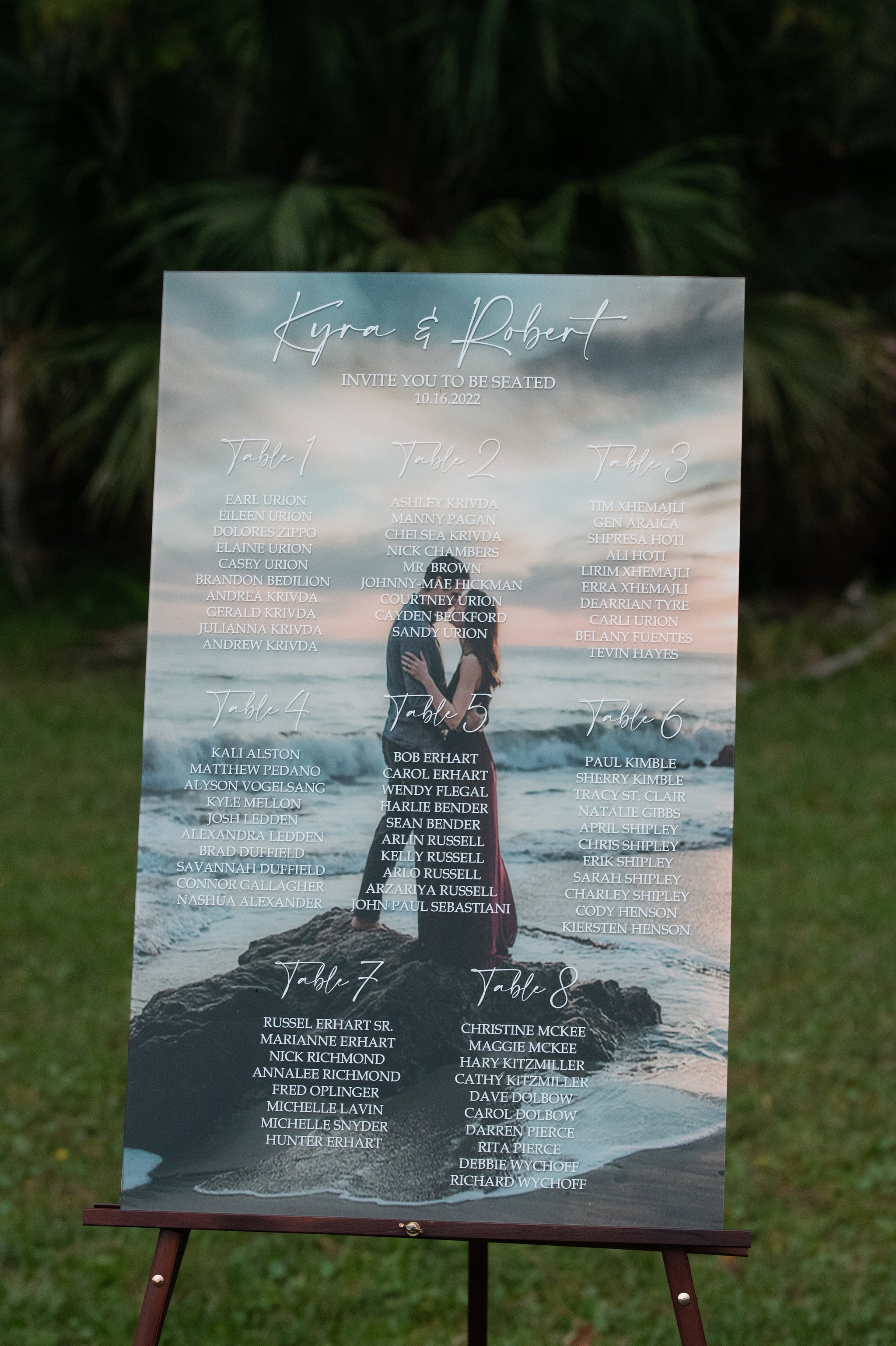 Custom Acrylic Seating Charts Personalized with your Photos ...